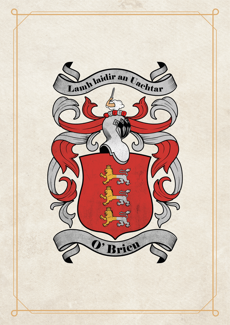 Official O'Brien Family Crest | Expertly Researched - Purchase Now ...