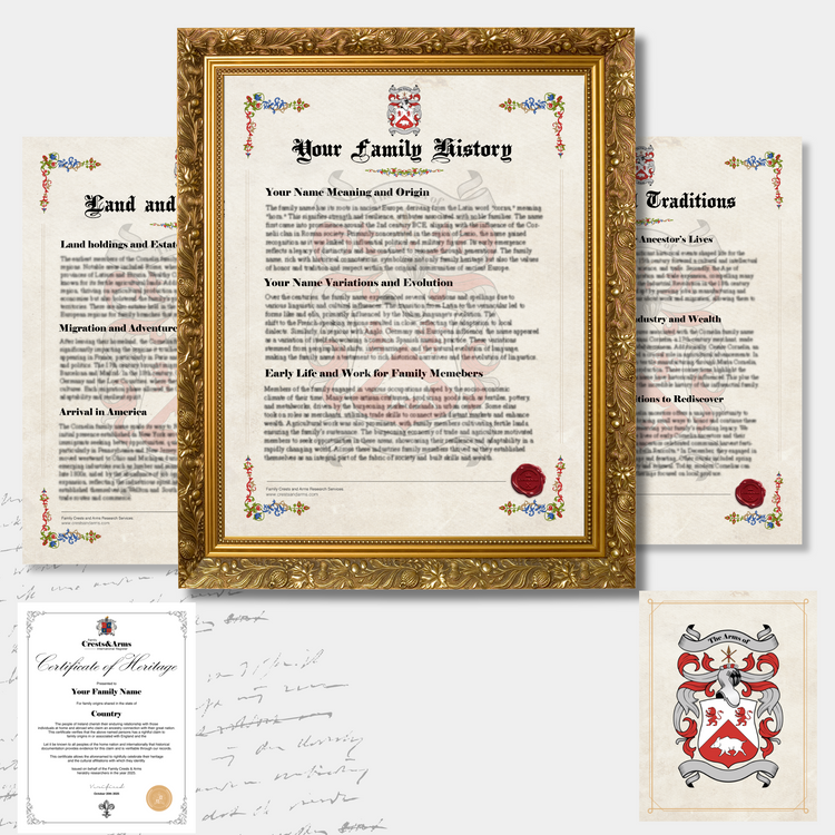 Premium Crest & History Package – Crests & Arms