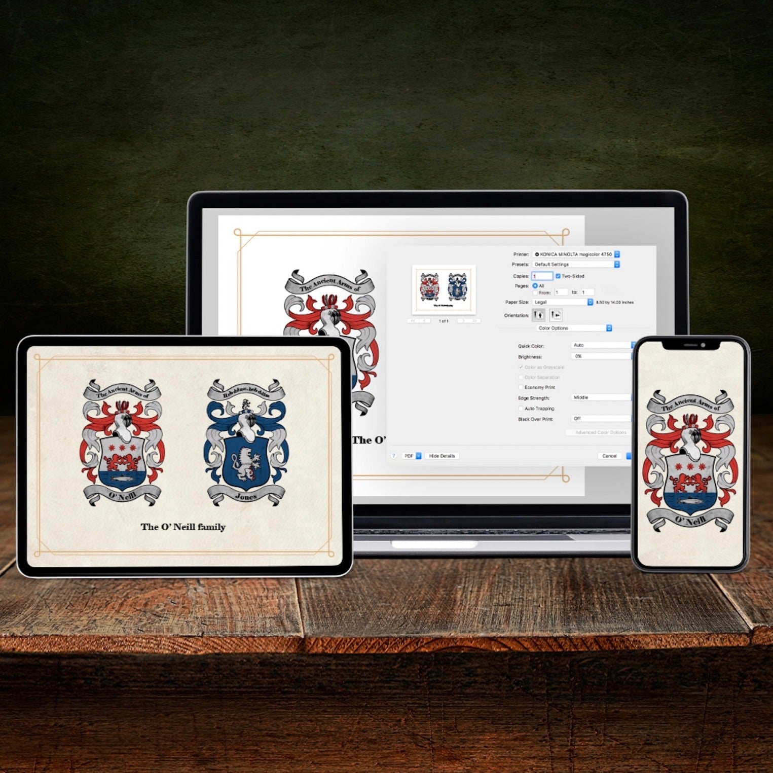 Research + Double Crest – Crests & Arms