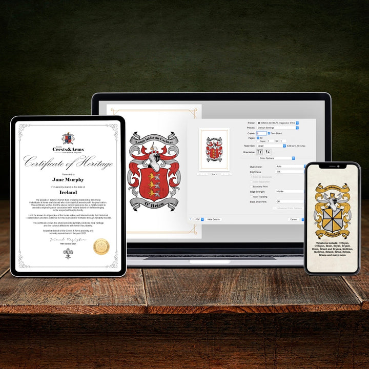 Digital & Printables (Sent by Email) – Crests & Arms